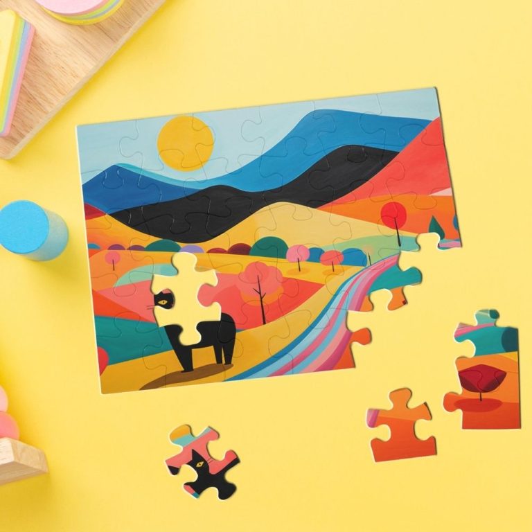 Hues on the Move: Colorful Cat Puzzle 1000-Pieces - HAPPY CATOPIA