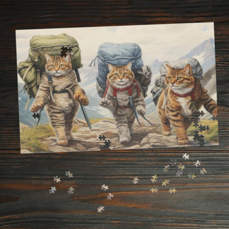Hues on the Move: Colorful Cat Puzzle 1000-Pieces - HAPPY CATOPIA
