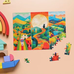 Colorful Cat Puzzle: Australian Tonalism Kid's Puzzle