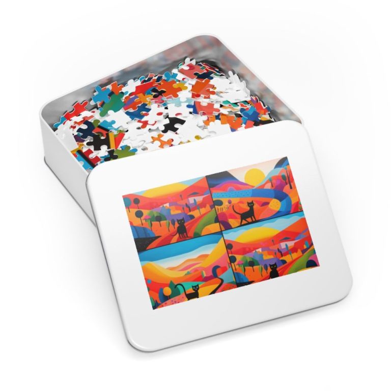 Hues on the Move: Colorful Cat Puzzle 1000-Pieces - HAPPY CATOPIA